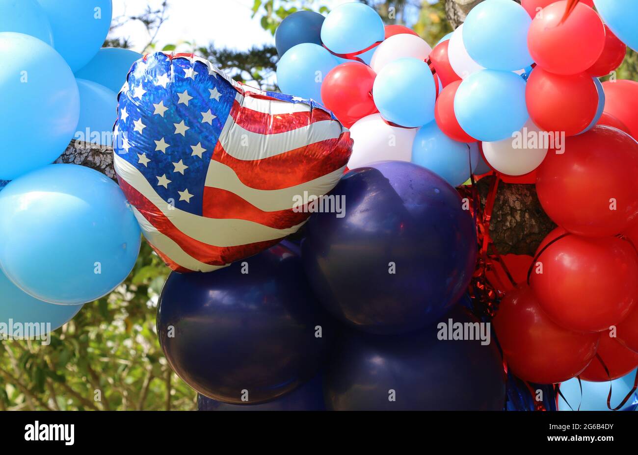 American flag balloons hi-res stock photography and images - Alamy