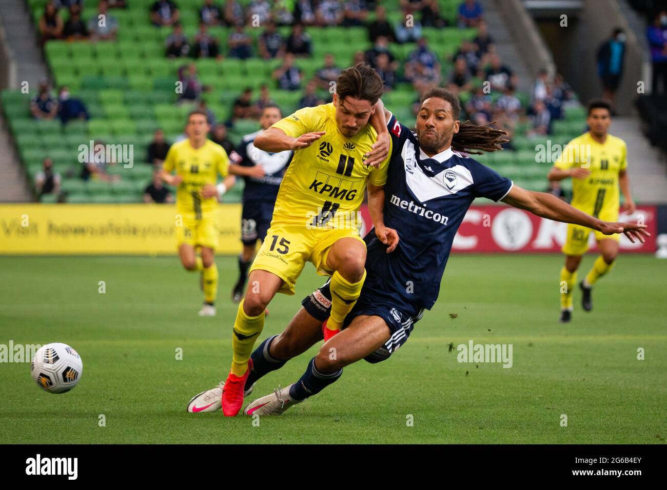 MELBOURNE, AUSTRALIA - FEBRUARY 24: Mirza Muratovic of Wellington ...