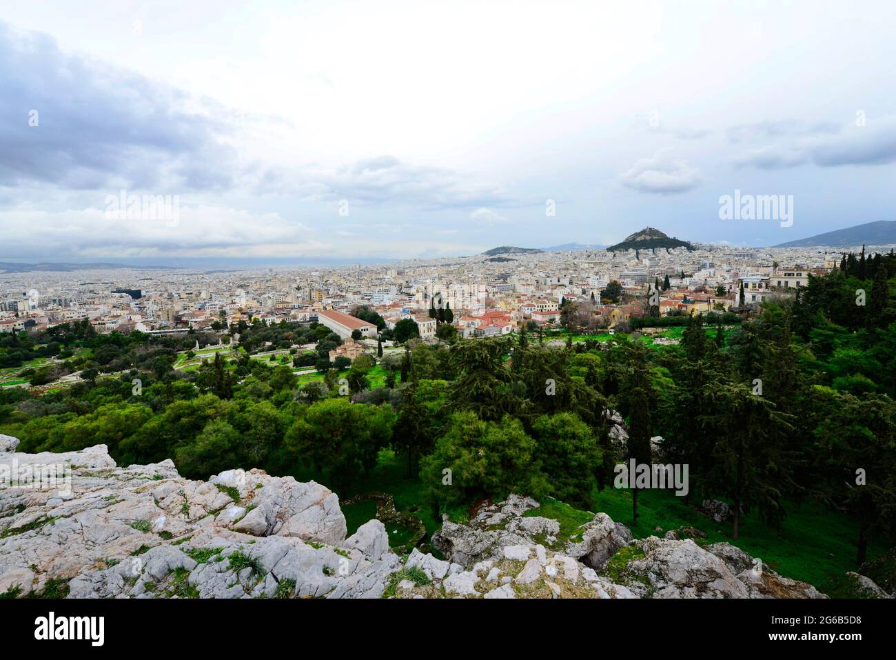 City views of Athens from the hills below the Acropolis Stock Photo - Alamy