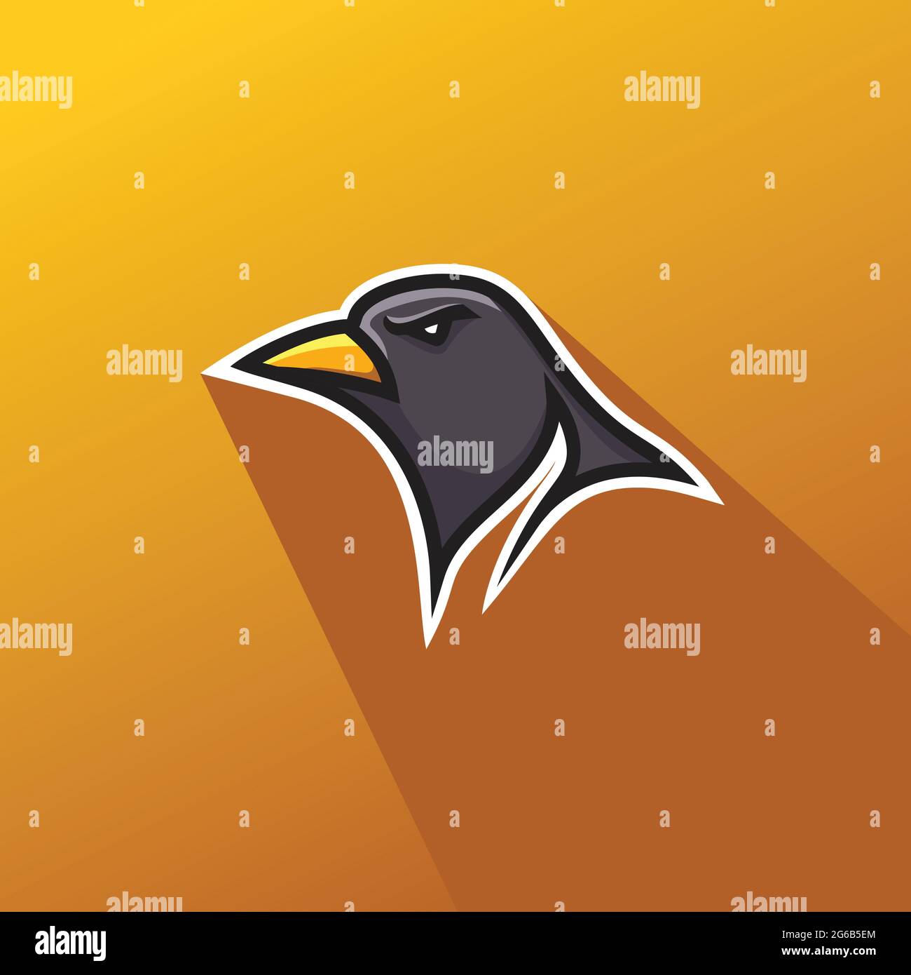 bird head for logo, simple vector illustration. Mascot logo design ...
