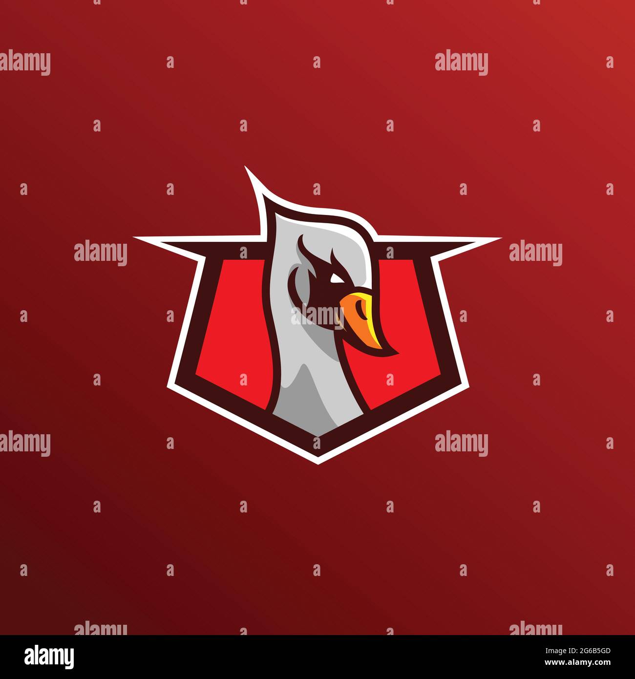 Swan goose bird logo vector character. Animal design elements for ...