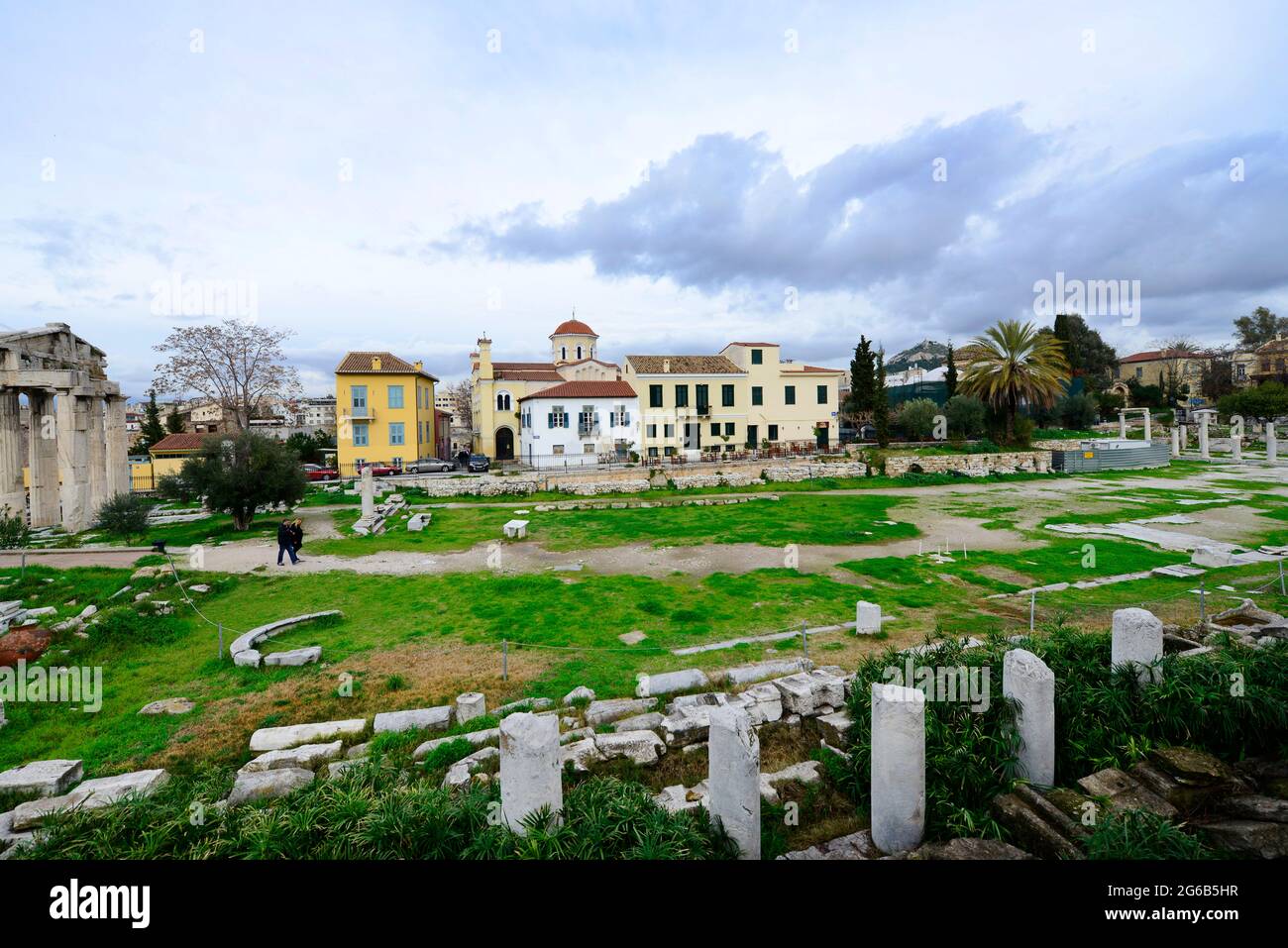 Roman Forum of Athens archeological park in Athens, Greece Stock Photo ...