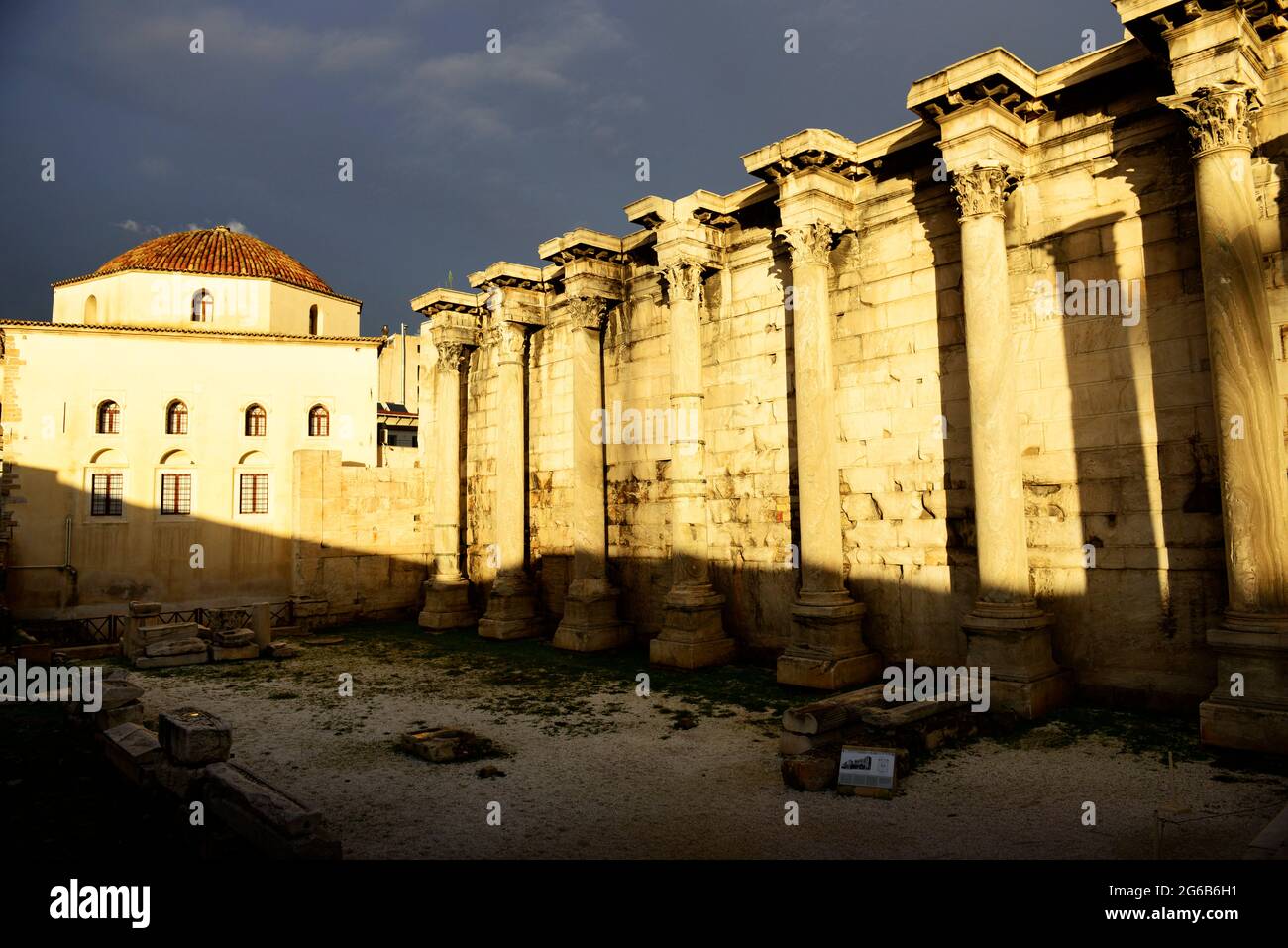 Hadrian's library archeological park in Athens, Greece Stock Photo - Alamy