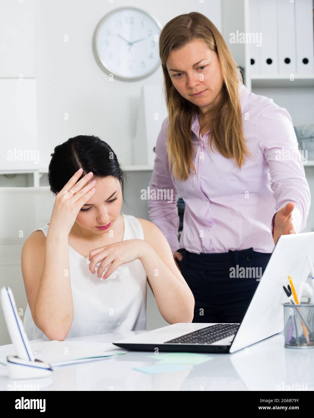 Conflict in office Stock Photo - Alamy