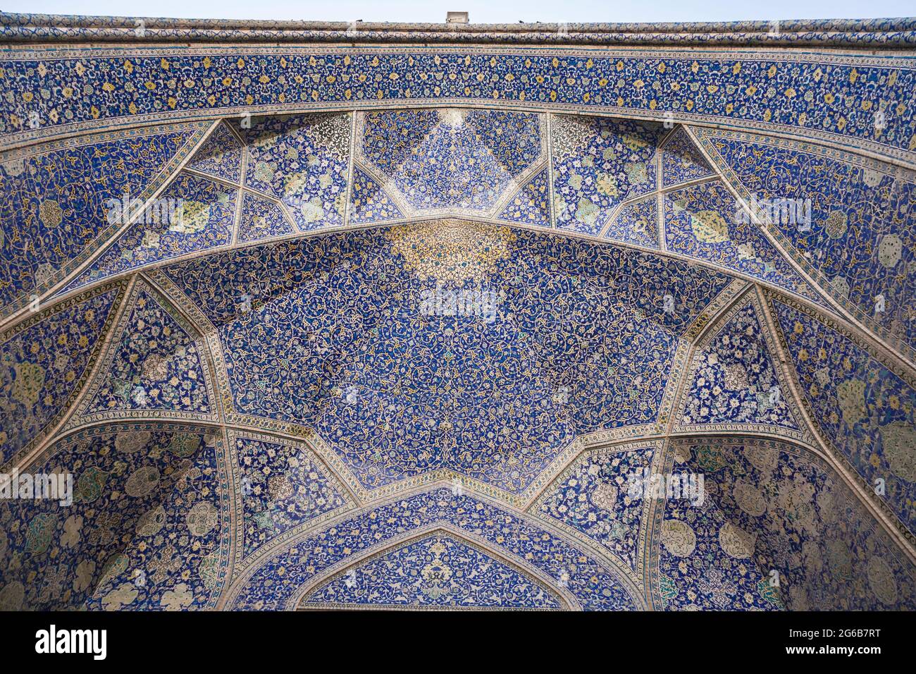 Interior with artistic tile work of Imam mosque(Shah mosque), Imam ...