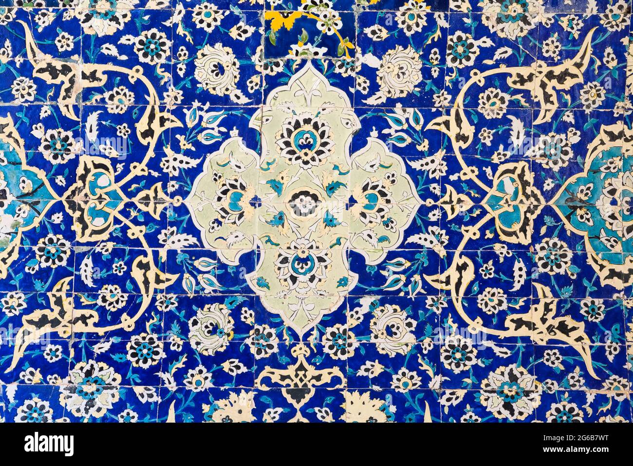 Artistic tile work of Imam mosque(Shah mosque), Imam square, Isfahan ...