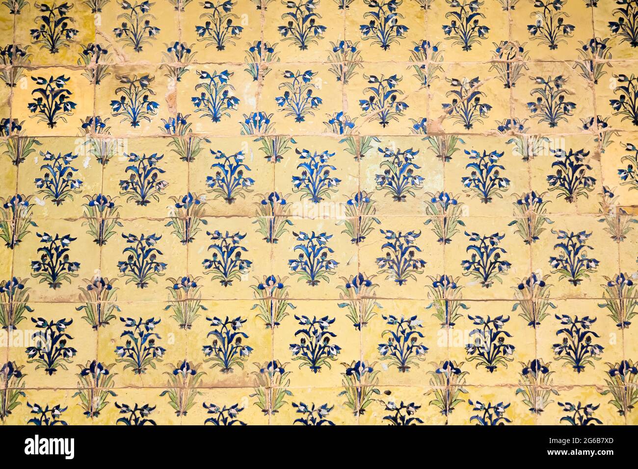 Artistic tile work of Imam mosque(Shah mosque), Imam square, Isfahan ...