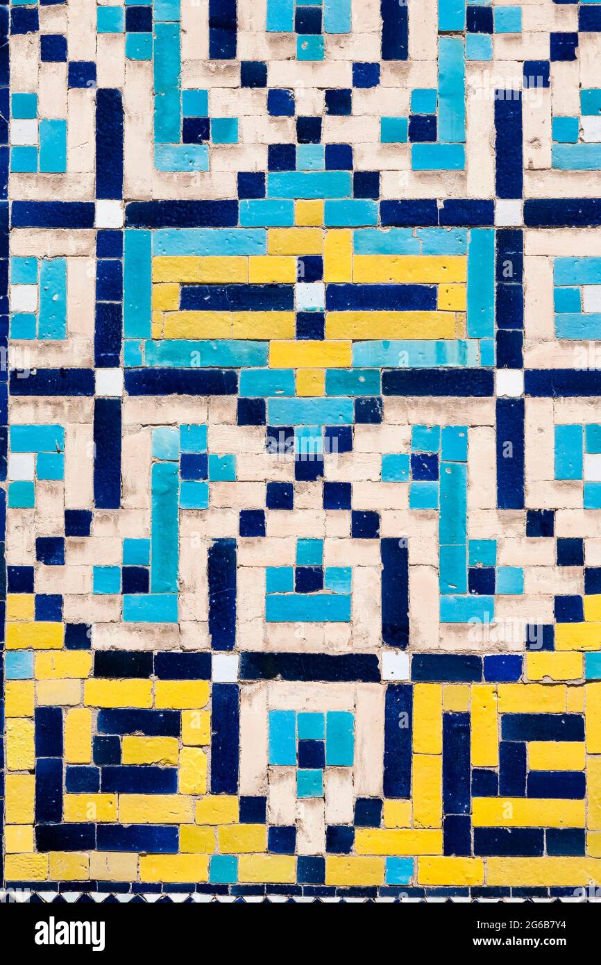 Artistic tile work of Imam mosque(Shah mosque), Imam square, Isfahan ...