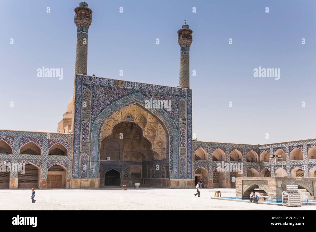 Main building(prayer hall) and courtyard of Friday mosque(Jameh mosque ...