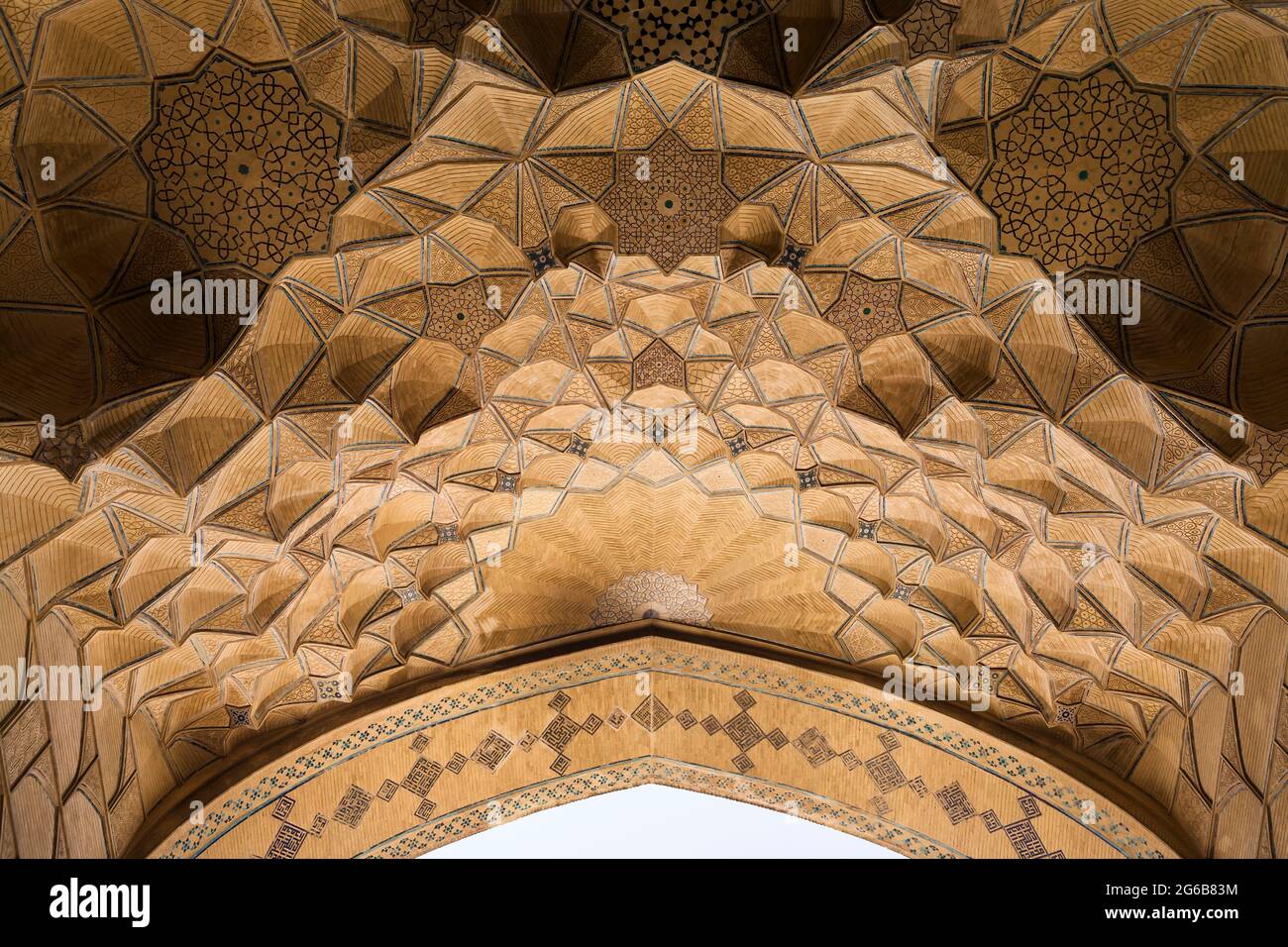 Muqarnas ceiling of Friday mosque(Jameh mosque), Isfahan(Esfahan ...