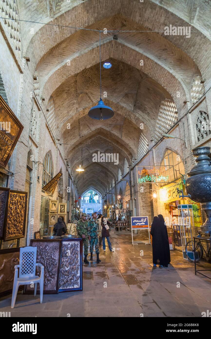 Arcade(cloister) bazaar of Imam square, Isfahan(Esfahan), Isfahan ...