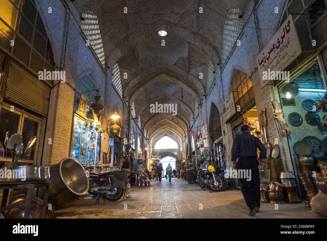 Arcade(cloister) bazaar of Imam square, Isfahan(Esfahan), Isfahan ...