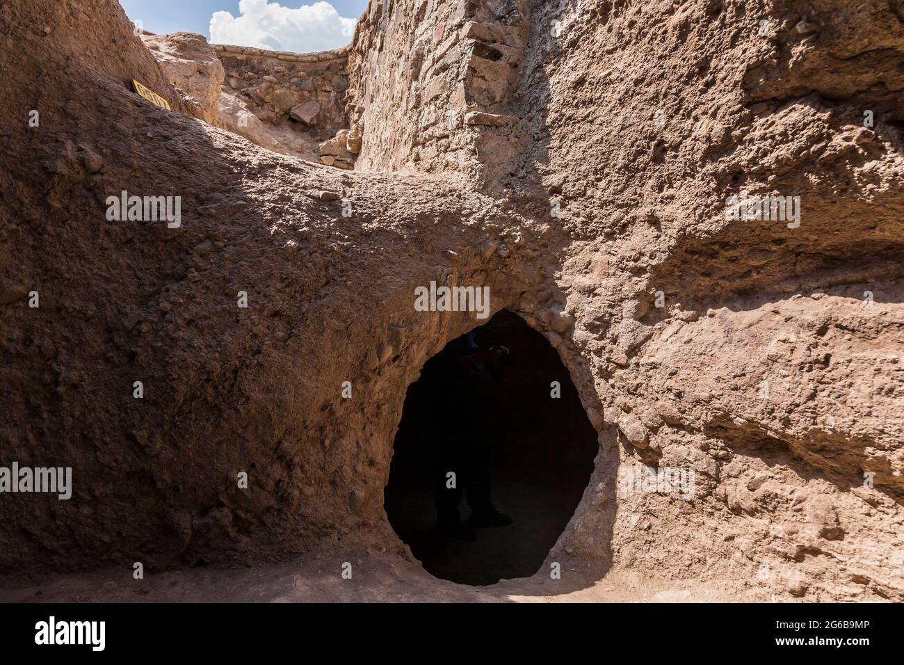 Alamut Castle, archaeological site on steep hilltop, Alamut, Qazvin ...