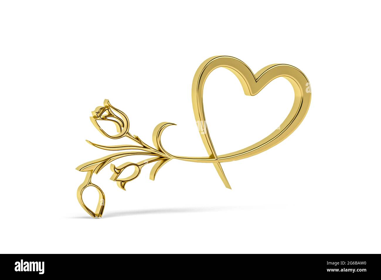 Golden 3d wedding icon isolated on white background - 3d render Stock ...
