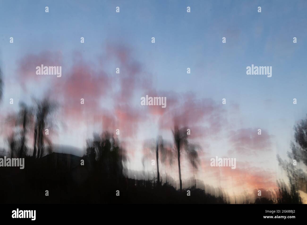 July 4, 2021: The pink and colorful sunset in San Diego, California on ...