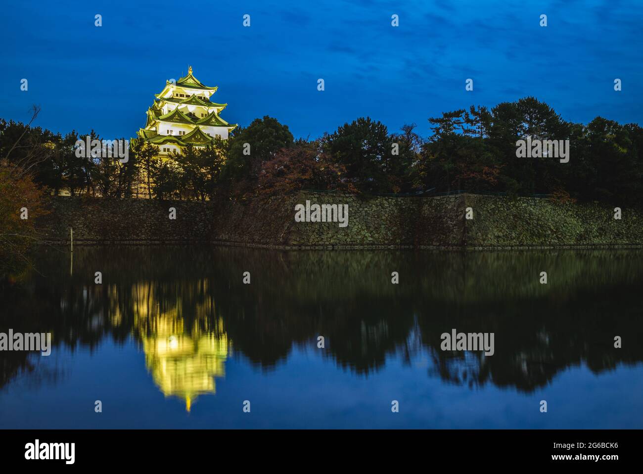 main keeps and moat of Nagoya Castle in Nagoya, Japan Stock Photo - Alamy