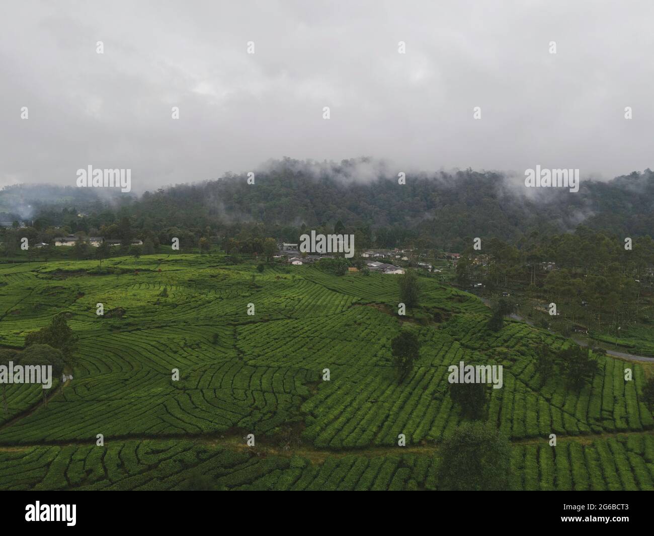 Panoramic Aerial View of Blue Lake Patenggang with an Islet in the ...