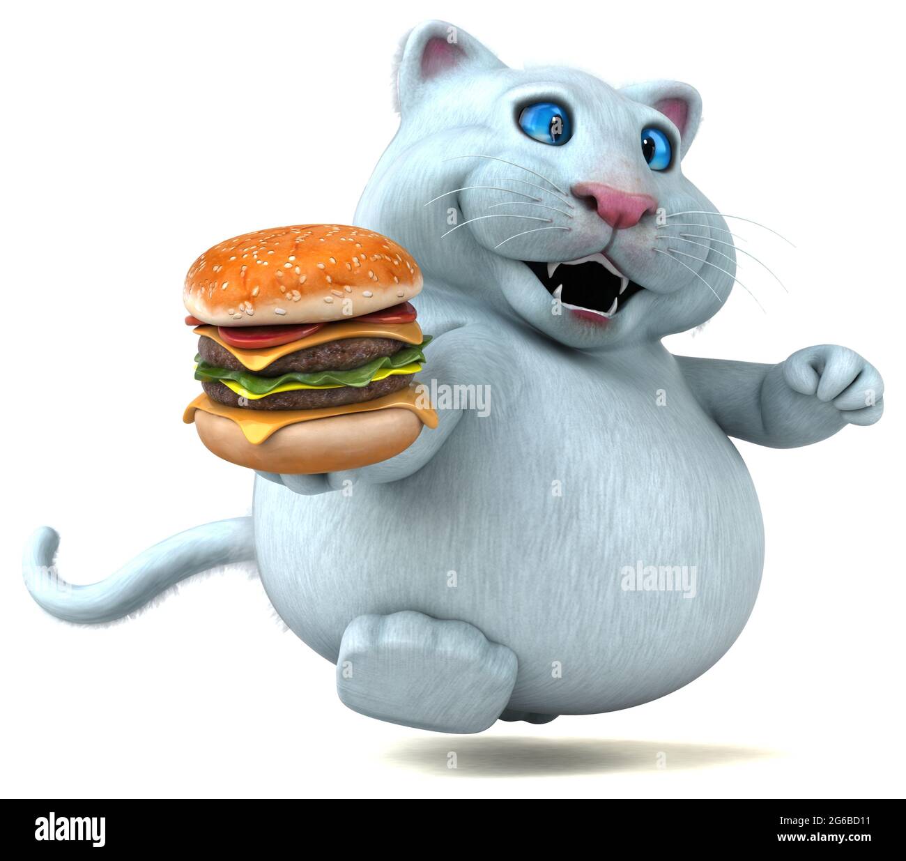 Fun cat - 3D Illustration Stock Photo - Alamy