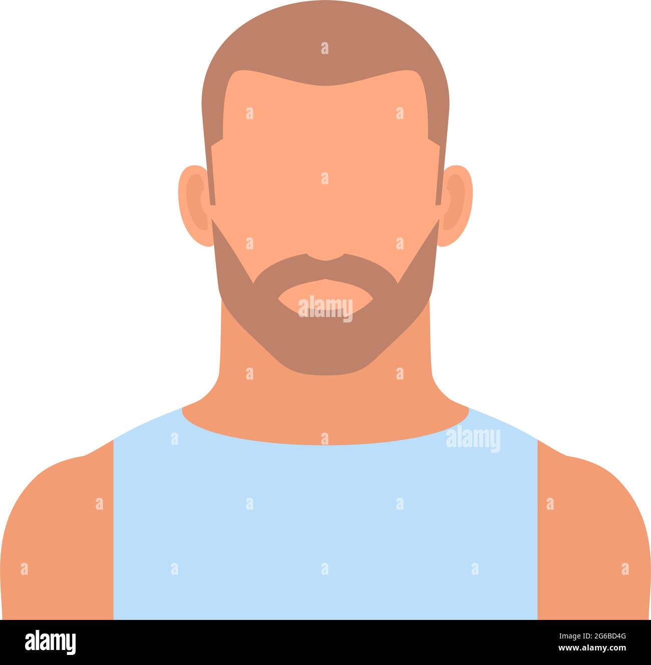Brutal bearded man avatar icon vector isolated on white Stock Vector ...