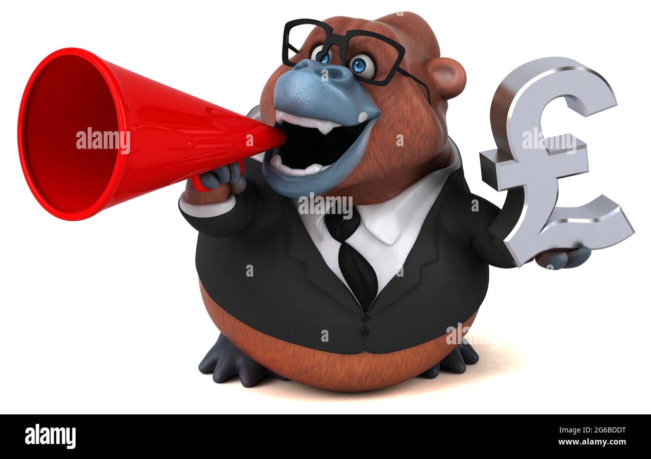 Fun orang-outan - 3D Illustration Stock Photo - Alamy