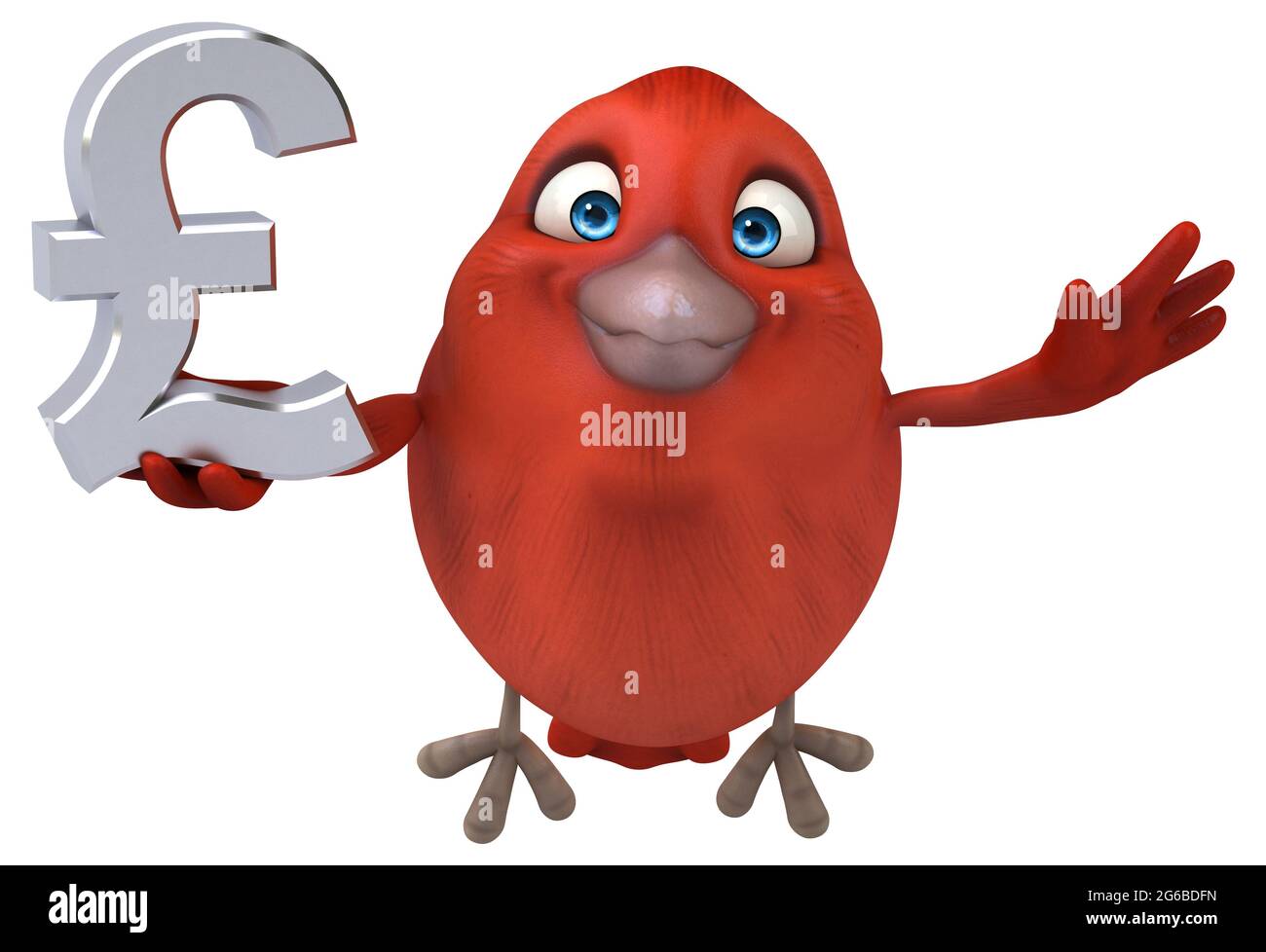 Fun bird - 3D Illustration Stock Photo - Alamy