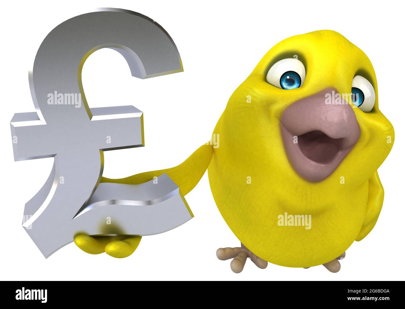 Fun bird - 3D Illustration Stock Photo - Alamy