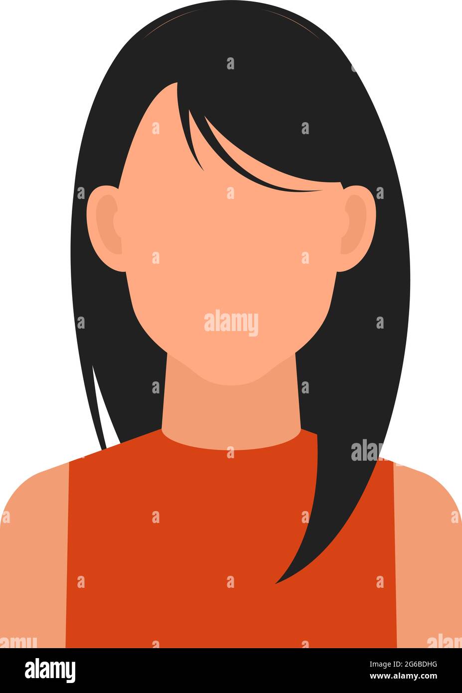 Woman avatar icon female user silhouette vector Stock Vector Image ...