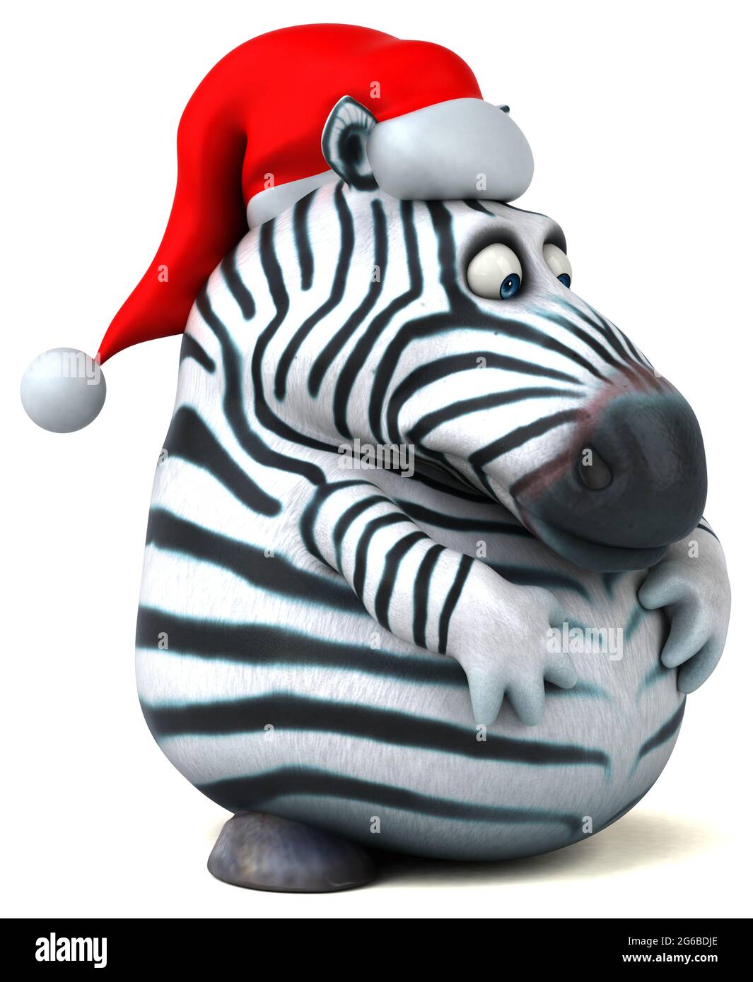 Fun zebra - 3D Illustration Stock Photo - Alamy
