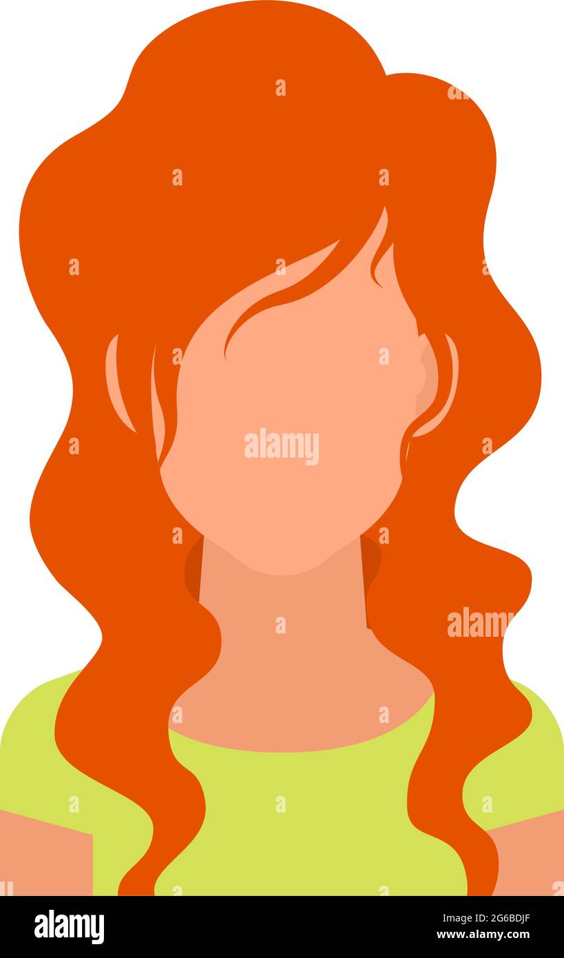 Red-haired fashion woman avatar icon vector isolated Stock Vector Image ...
