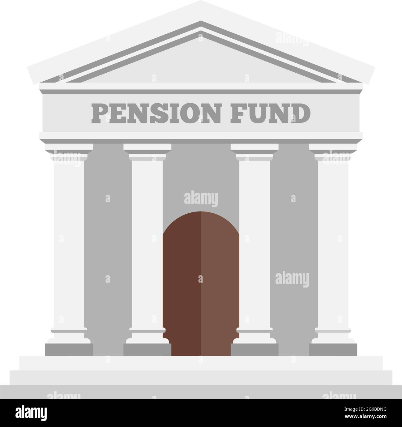 Pension fund vector building money finance saving Stock Vector Image ...
