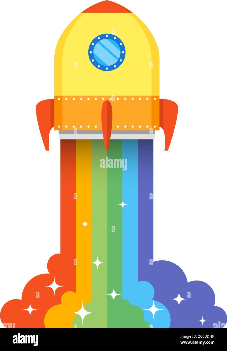 Rocket vector space ship flat startup isolated icon Stock Vector Image ...