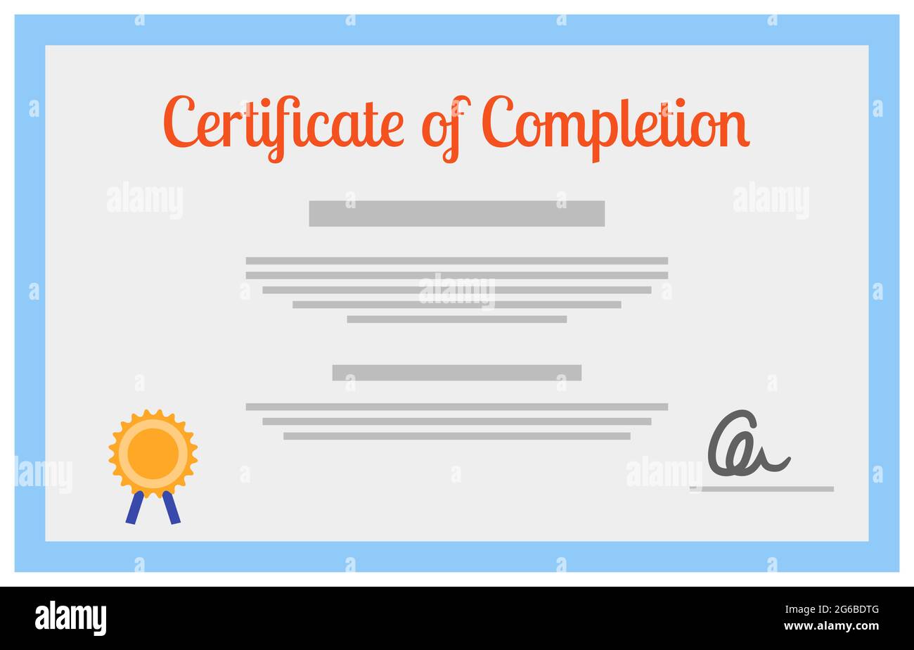 Certificate of completion diploma template vector icon Stock Vector ...