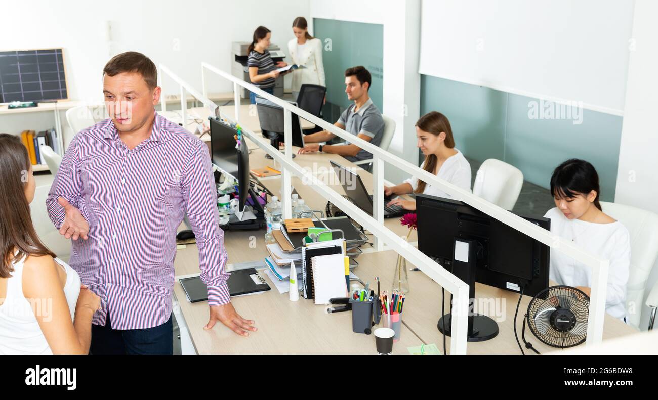 Working process in modern office Stock Photo - Alamy