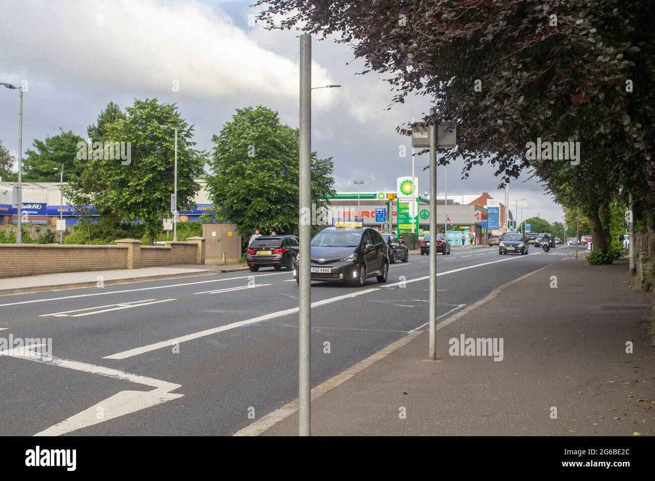4 July 2021 The busy Lower Newtownards Road in East Belfast Northern ...