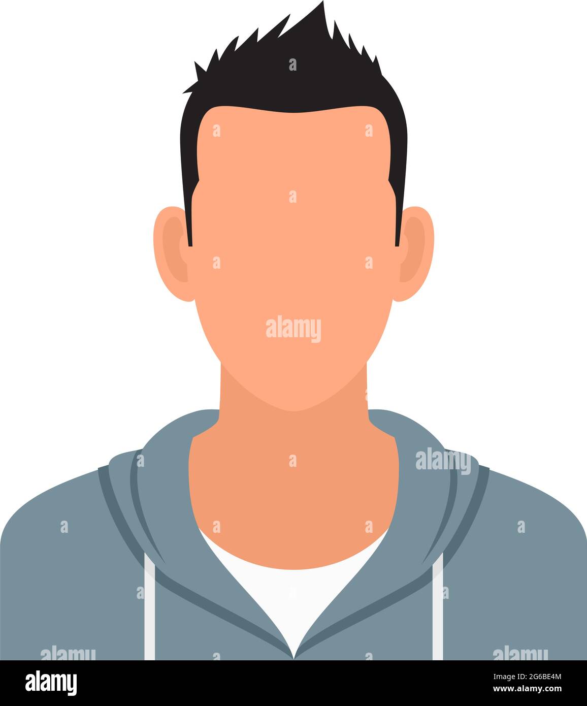 Young man student faceless avatar icon vector isolated Stock Vector ...