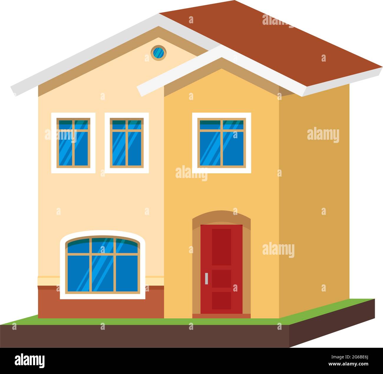 House building vector home exterior apartment icon Stock Vector Image ...