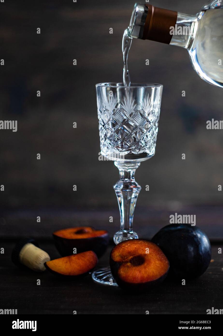 Bottle plum wine hi-res stock photography and images - Alamy