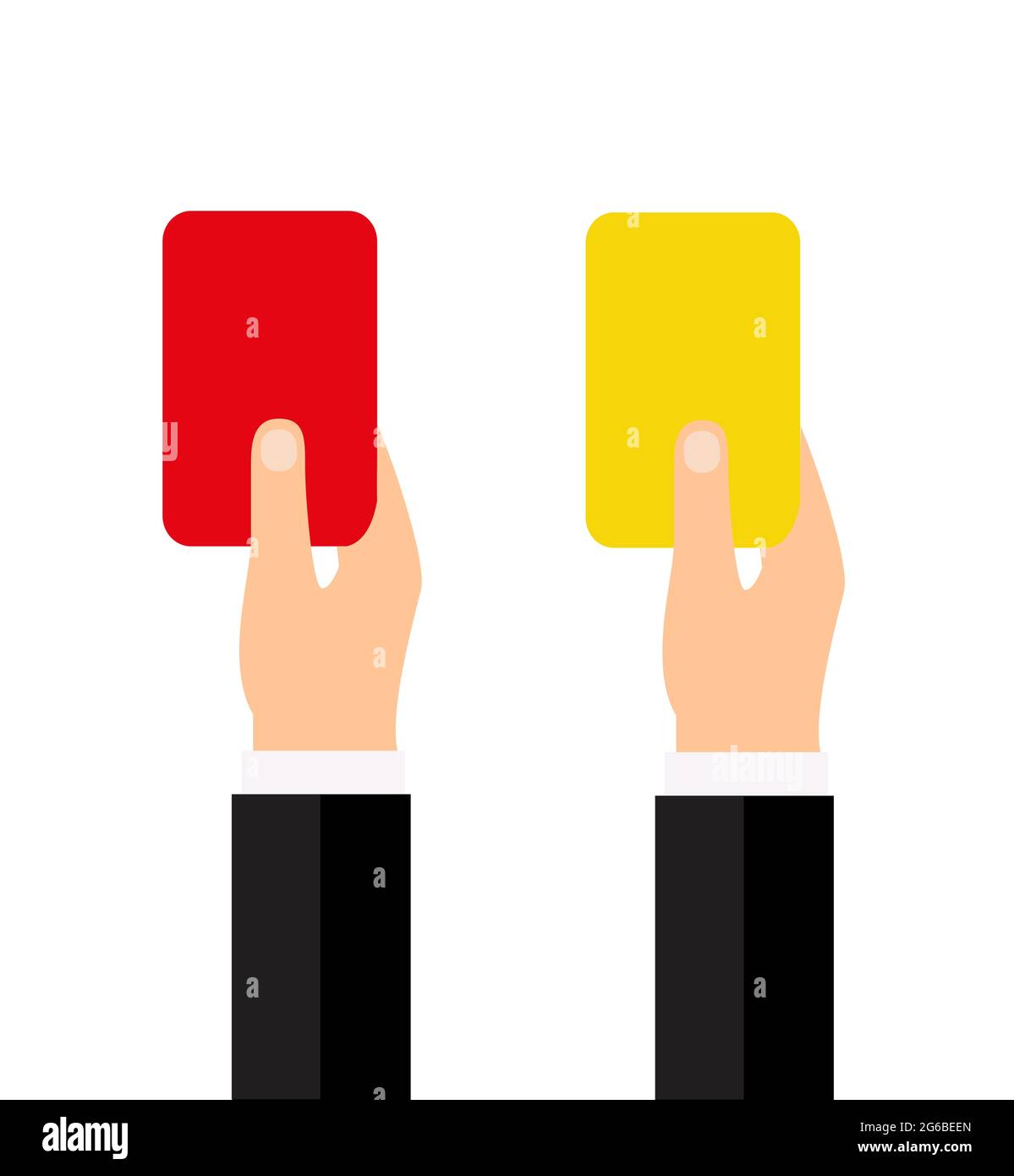 Referee Red Card Stock Vector Images - Alamy