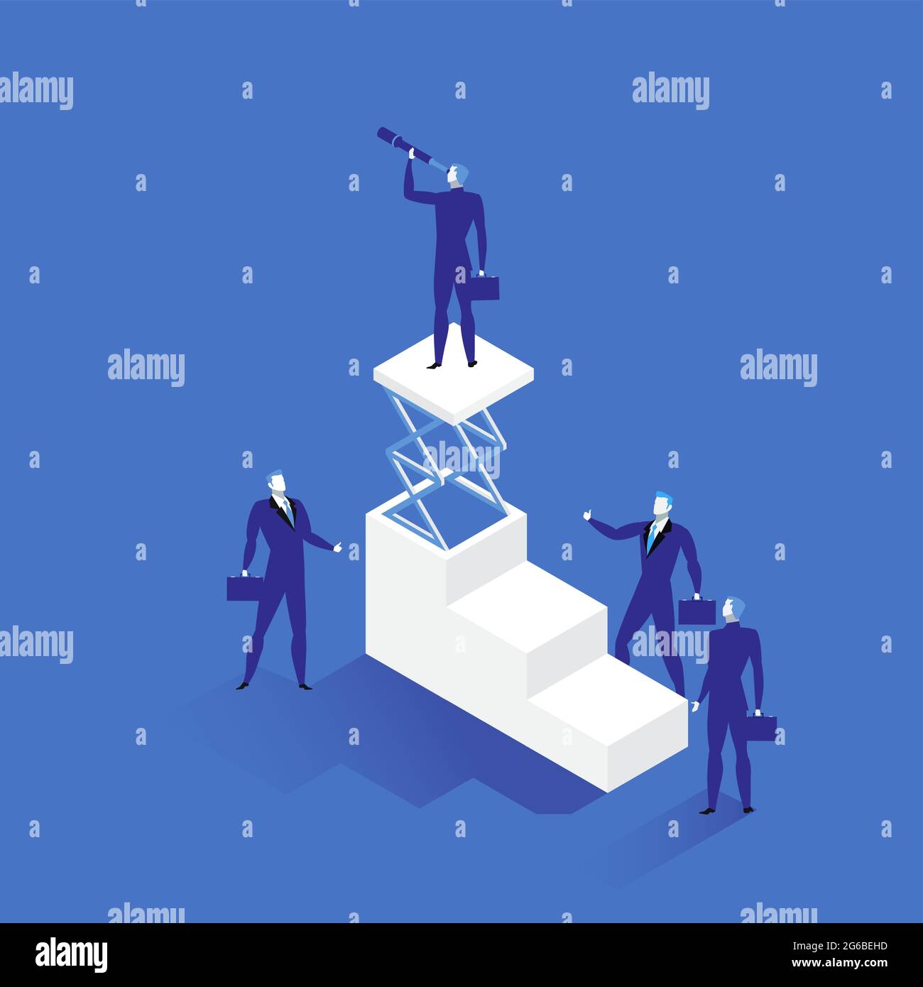 Leadership concept vector illustration in flat style Stock Vector Image ...