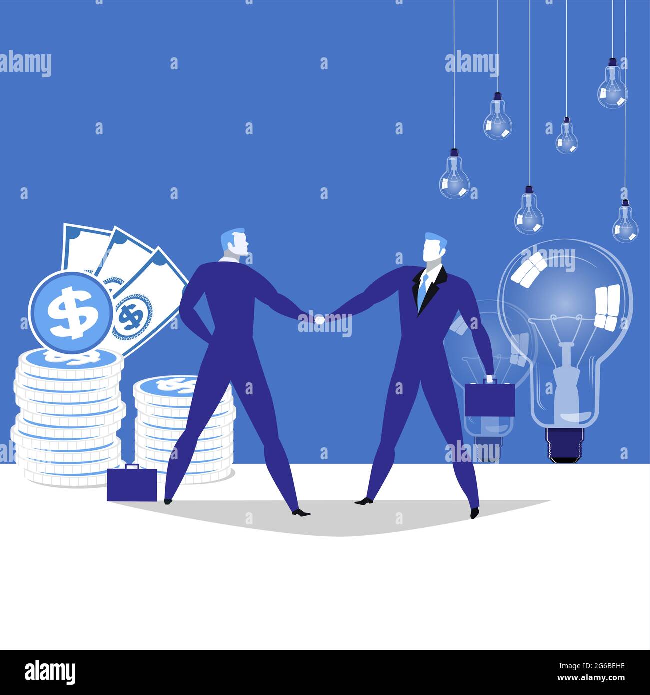 Business partnership concept vector illustration, flat design Stock ...