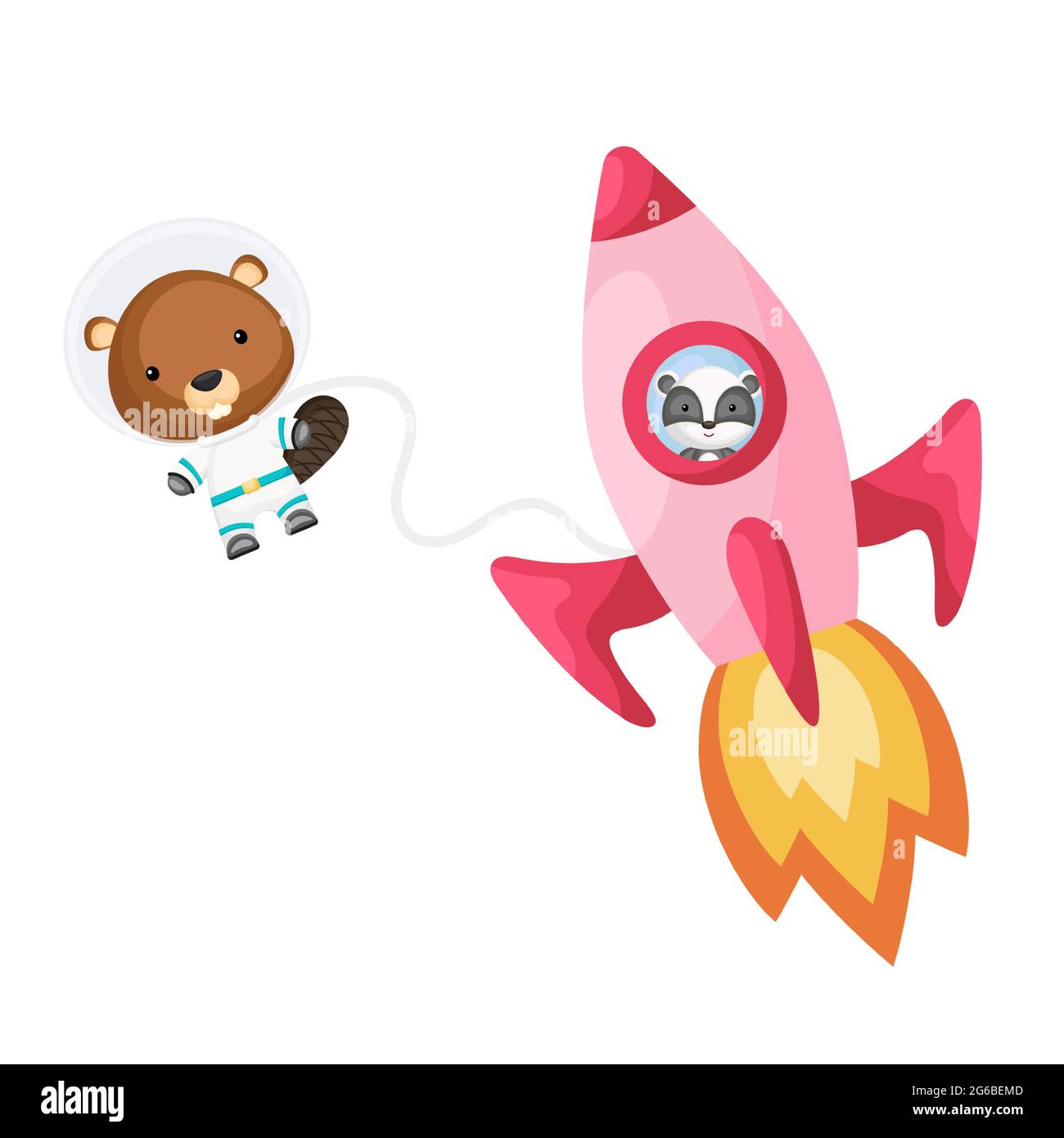 Cute cartoon badger illustration on hi-res stock photography and images ...