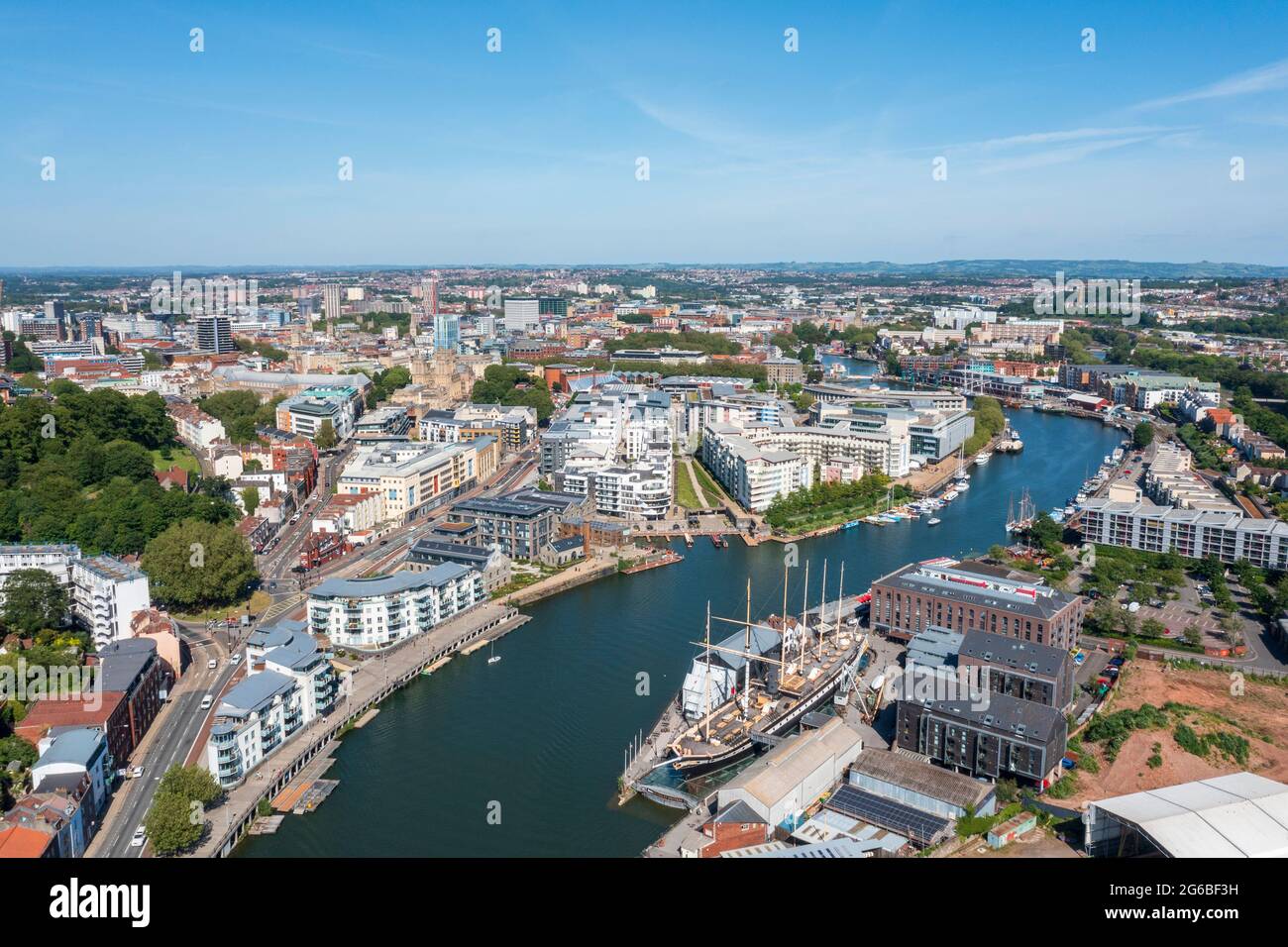 aerial urban view of Bristol, England Stock Photo - Alamy