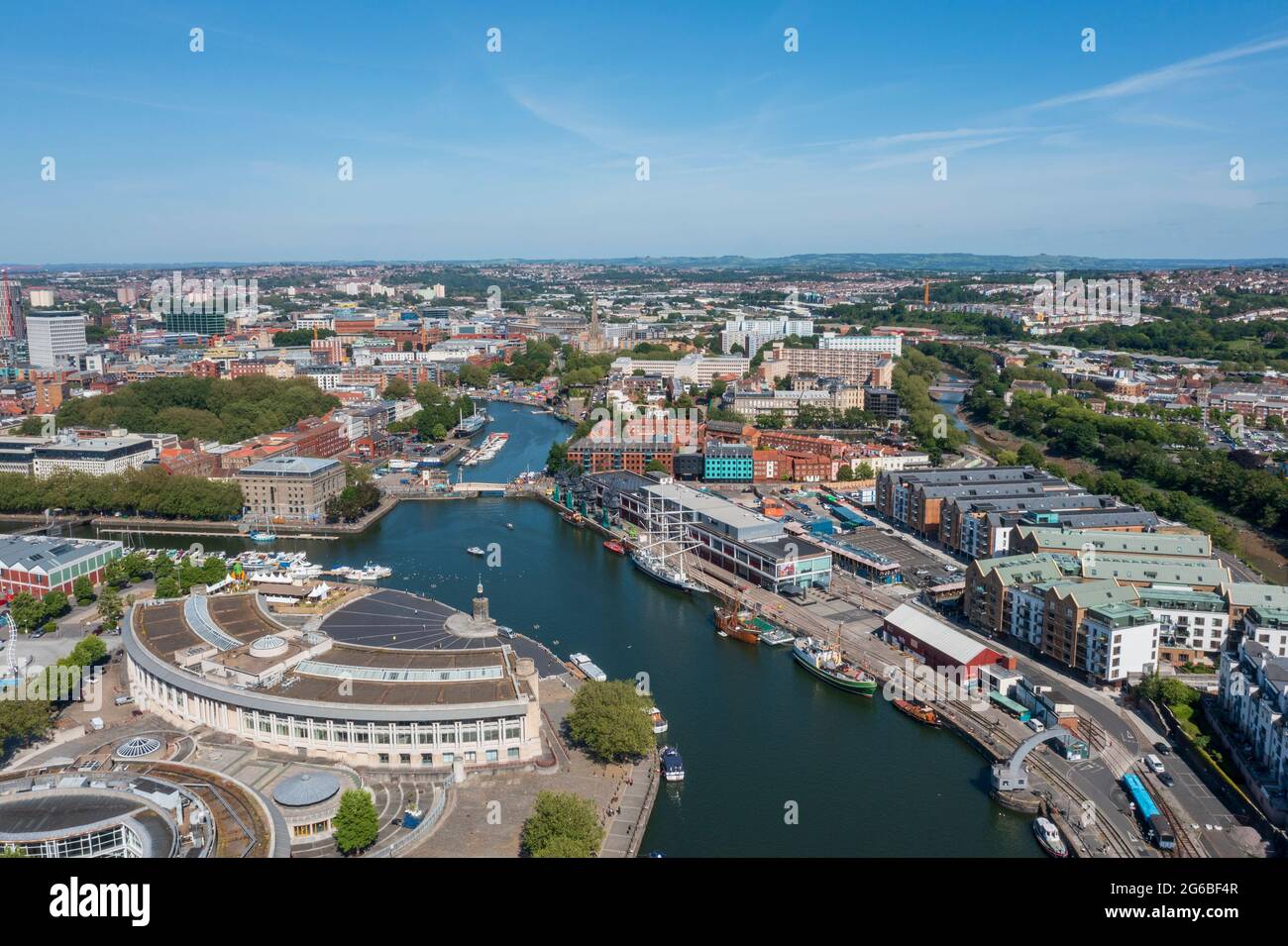 aerial urban view of Bristol, England Stock Photo - Alamy