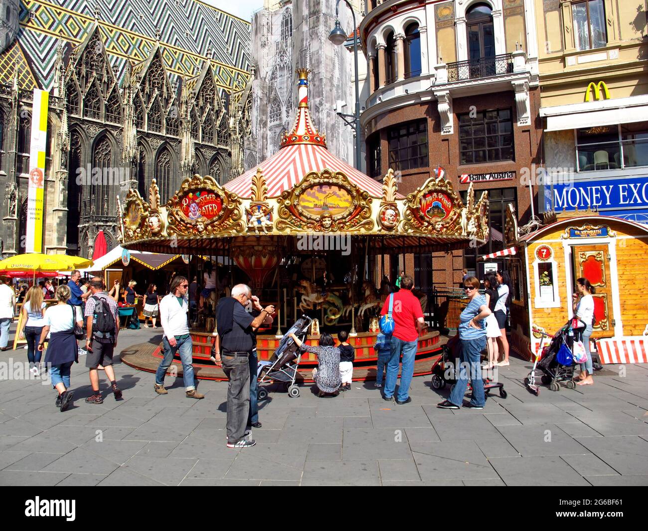 The carousel in center of Vienna, Austria Stock Photo - Alamy