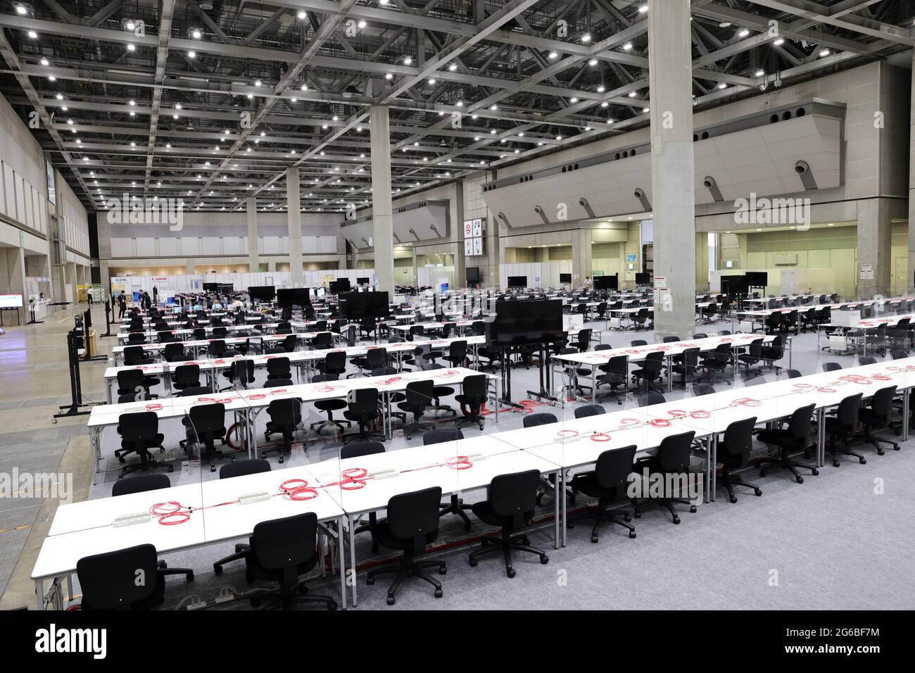 A view of the Main Press Center (MPC) for the Tokyo 2020 Olympic Games ...