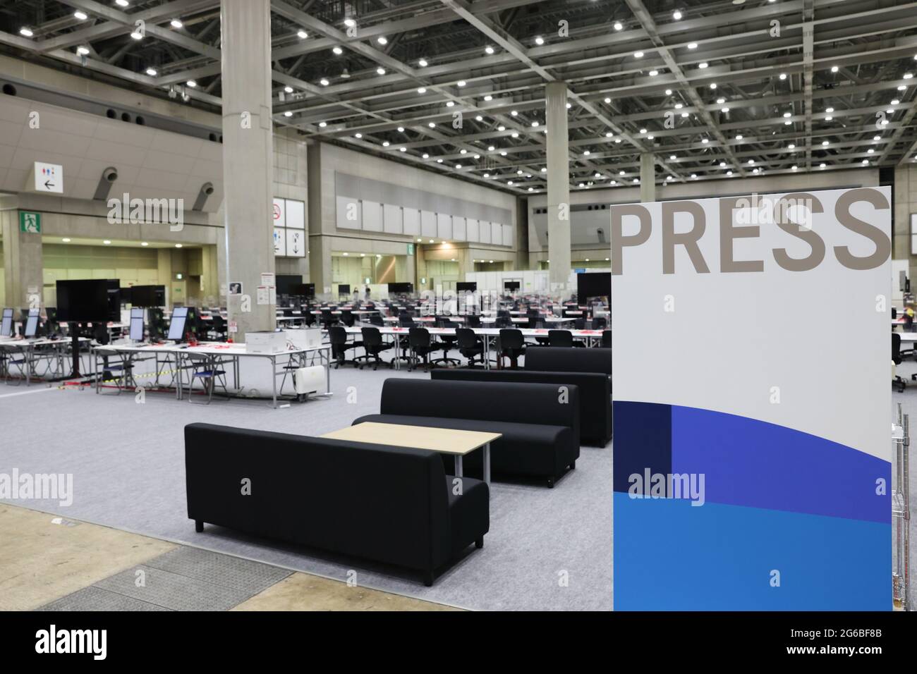 A view of the Main Press Center (MPC) for the Tokyo 2020 Olympic Games ...