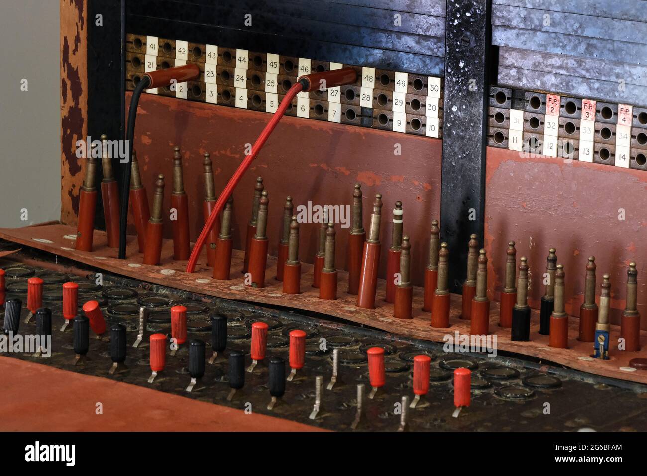 Vintage analogue office telephone exchange Stock Photo - Alamy