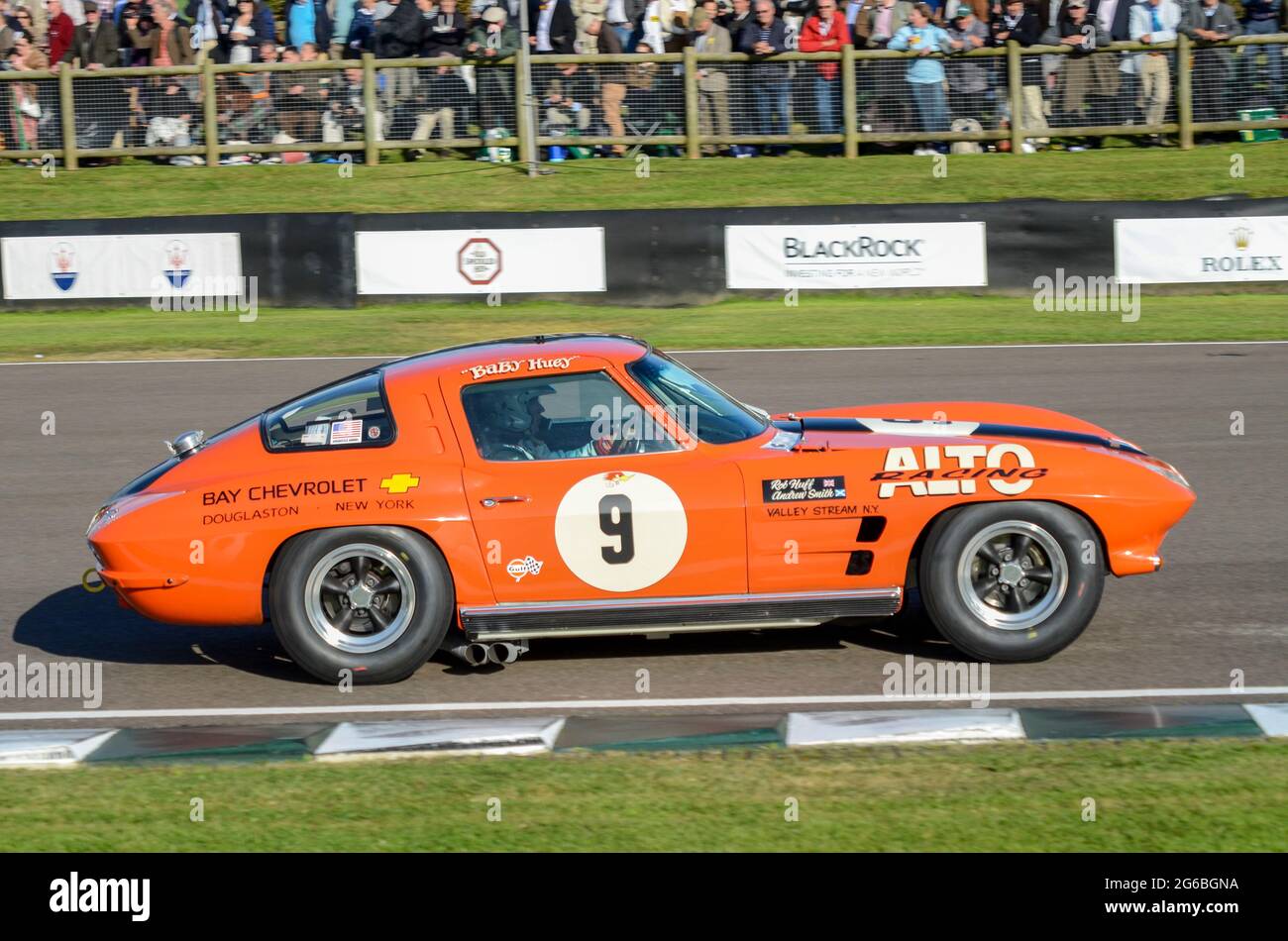 Chevrolet Corvette Sting Ray classic, vintage racing car competing in ...