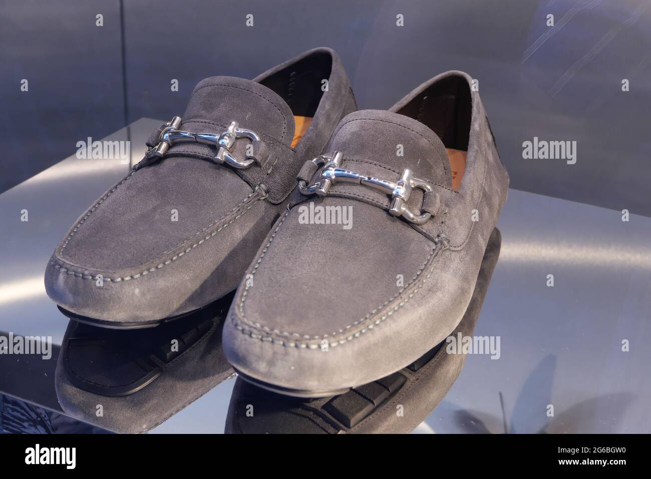SHOES ON DISPLAY AT SALVATORE FERRAGAMO BOUTIQUE IN CONDOTTI STREET ...
