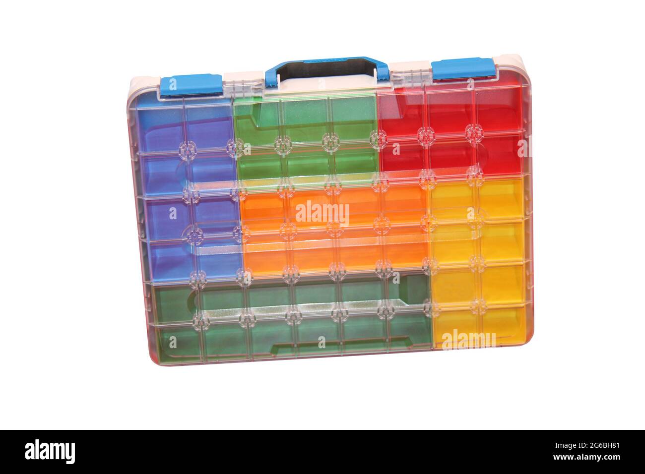 A Multicoloured Clip Shut Plastic Carrying Storage Box Stock Photo - Alamy